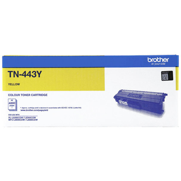 Brother TN-443Y Yellow High Yield Toner Cartridge 4k | The Printer Clinic